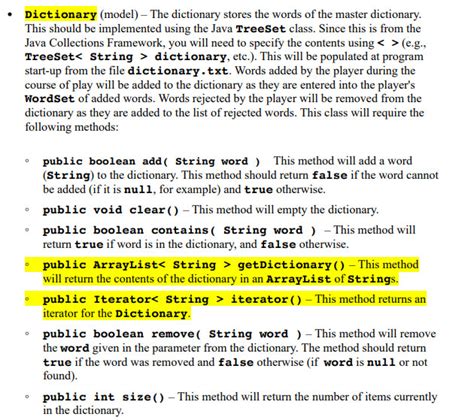 solved dictionary model the dictionary stores the words of