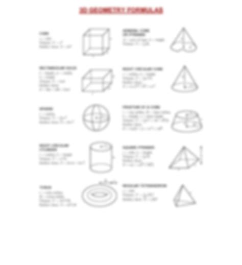 SOLUTION D D Geometry Formulas Reference Geometry Studypool