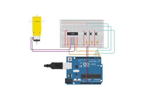 Circuit Design Control De Motor Con Tres Pulsadores Tinkercad