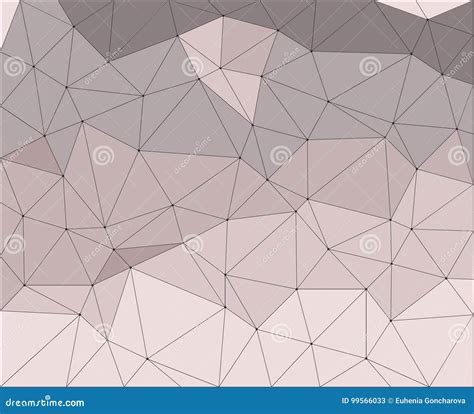 Geometrical Abstract Background Triangular Grid Pale Lilac Triangles Stock Vector