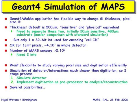 ppt geant4 simulation of maps powerpoint presentation free download id 4139901
