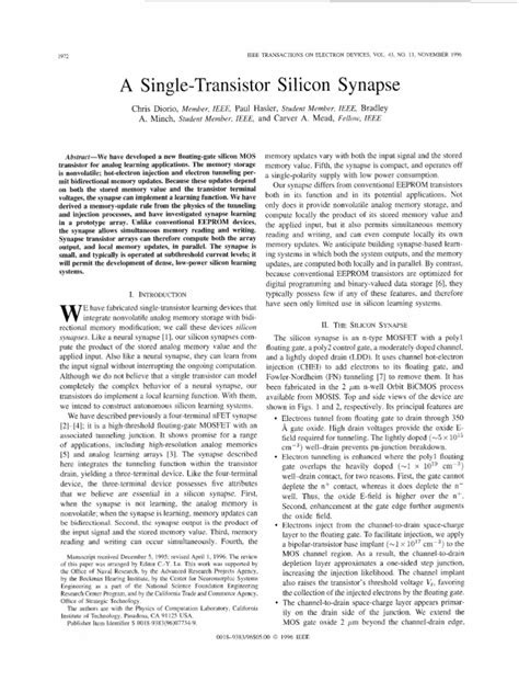 Pdf Single Transistor Learning Synapse Dokumen Tips
