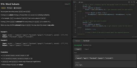 916 Word Subsets Dev Community