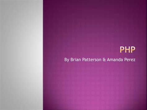 Ppt The Evolution Of Php From Personal Home Page To Dynamic Web