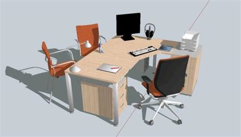 Work Table 3d Skp Model For Sketchup • Designs Cad