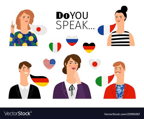 Foreign Language School Persons Royalty Free Vector Image
