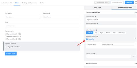 how to integrate razorpay with fluent forms wp manage ninja