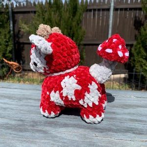 Mooshroom Mushroom Cow Plushie Crochet Etsy