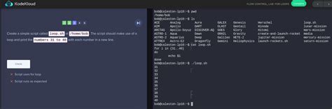 Flow Control Lab For Loops Step 2 Shell Scripting Kodekloud