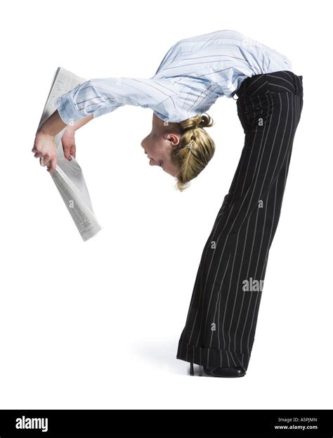 Contortionist Bending Over Backwards Cut Out Stock Images And Pictures