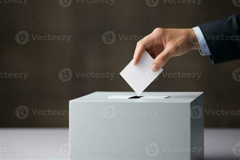 Voting Concept Hand Putting Vote In A Ballot Box Ai Generative Stock Photo At Vecteezy