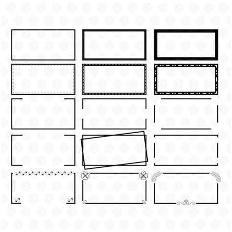 Rectangle Svg Bundle Rectangle Frame Svg Split Square Frame Etsy Canada