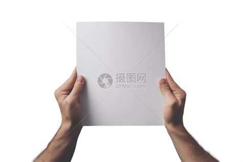 手里拿着空白的纸张高清图片下载 正版图片600367836 摄图网