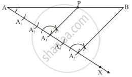 Draw A Line Segment Ab Of Length Cm Using Ruler And Compasses Find A Point P On Ab Such That