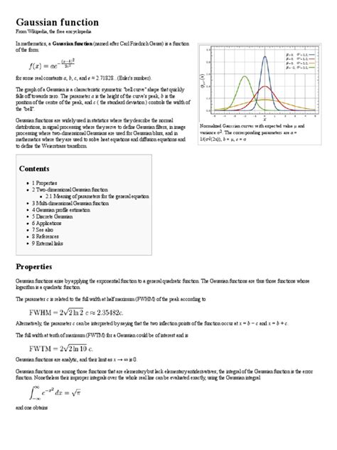 Pdf Gaussian Function Dokumentips Pdf Gaussian Function Dokumentips