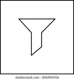 Funnel Filter Icon Black Outline Vector Stock Vector Royalty Free Shutterstock