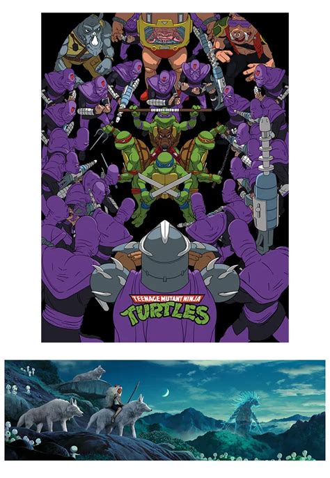 Spirit Of The Forest By Pablo Olivera And Tmnt By Patrick Toner Poster