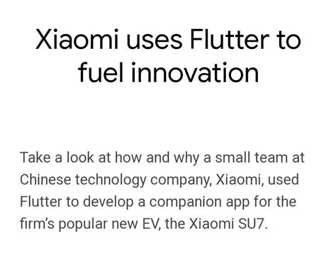 Udith Perera On Linkedin Flutter Xiaomi Appdevelopment Crossplatform Techinnovation
