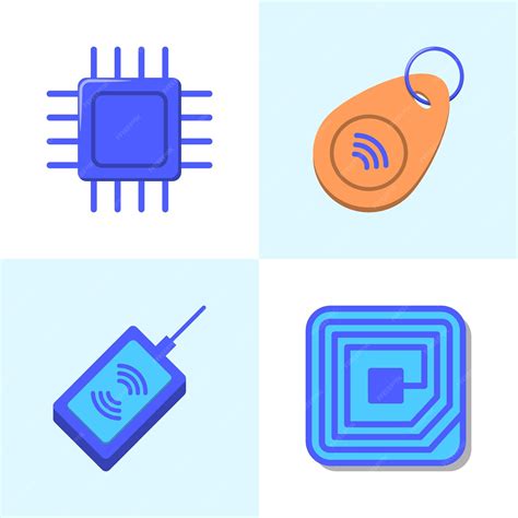 Premium Vector Rfid Tags Icon Set