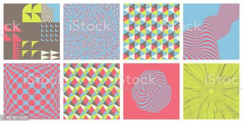 예술 구성 표지 디자인 템플릿입니다 추상적인 기하학적 패턴입니다 동적 입자가 있는 배열입니다 착시 패턴 브로셔 전단지 포스터