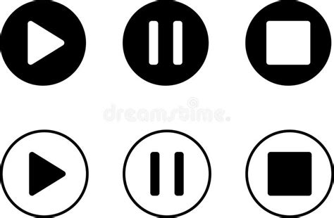 Media Player Button Icons Set Play Pause Rewind Back Forward Icon
