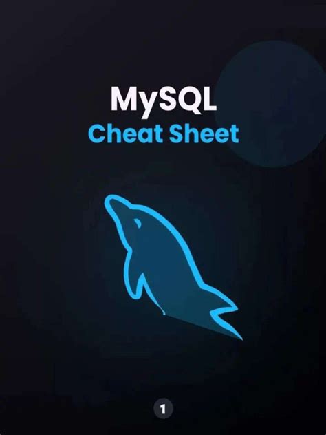 mysql cheat sheet pdf