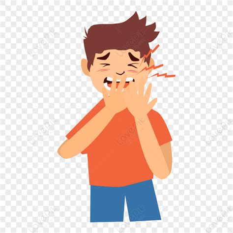 치통 인물 형상 편평 스타일 남자 일러스트 캐릭터치아 보호영상 Png 일러스트 무료 다운로드 Lovepik