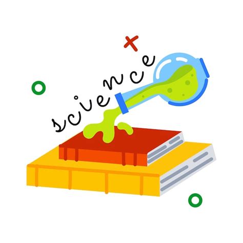 Premium Vector A Customizable Flat Sticker Of Science Books