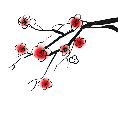 매화 일러스트 핸드 드로잉 원소 도안 매화 매화 요소 만화 매화 Png 일러스트 및 Psd 이미지 무료 다운로드 Pngtree