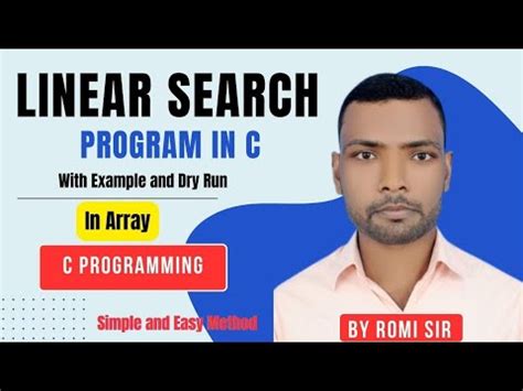 Linear Search Program In C Searching Element In Array Searching