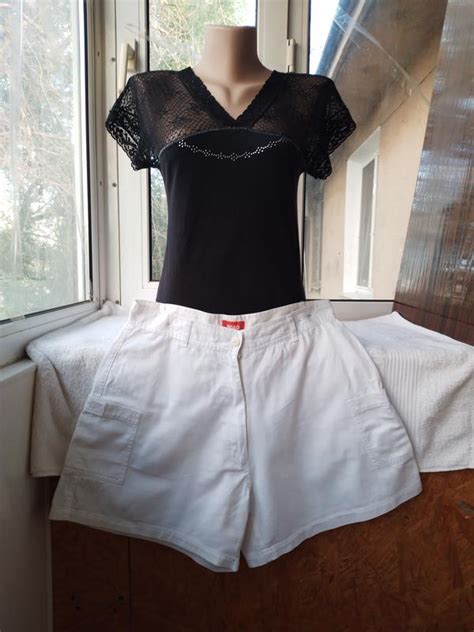 Котонові білі шорти нюанс — ціна 111 грн у каталозі Шорти Купити жіночі речі за доступною ціною