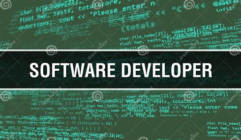 Software Developer Concept With Random Parts Of Program Code Software