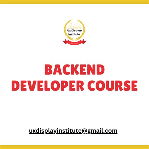 Basic Backend Developer Course Learn The Basics Ux Display Institute