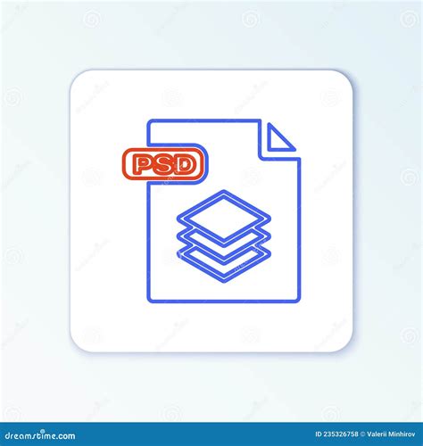 Line Psd File Document Download Psd Button Icon Isolated On White Background Psd File Symbol