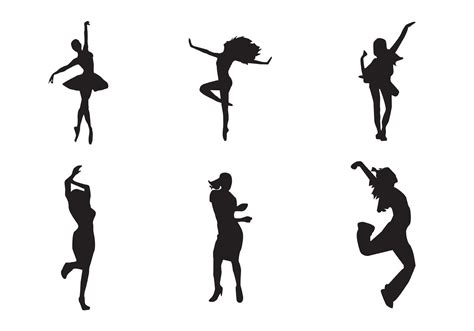 Free Vector Dancing Girl Silhouettes 83763 Vector Art At Vecteezy