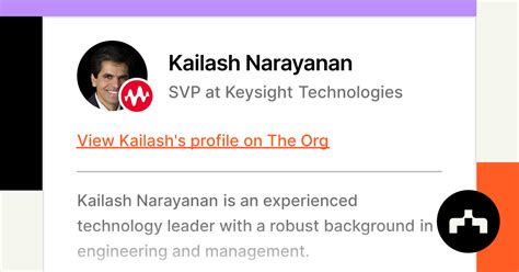 Kailash Narayanan Svp At Keysight Technologies The Org