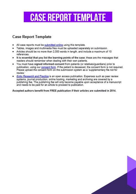 10 Printable Case Report Template Room Surf Com