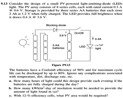 913 Consider The Design Of A Small Pv Powered Light Emitting Diode