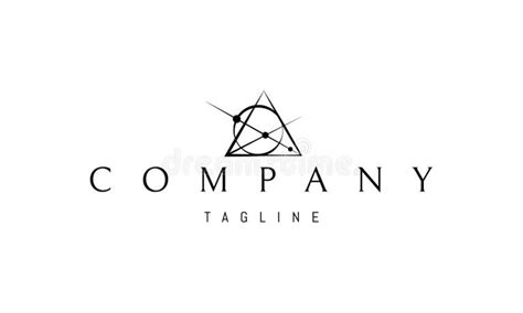 Vector Logo On Which An Abstract Image Of The Intersection Of Two Geometric Shapes A Circle And