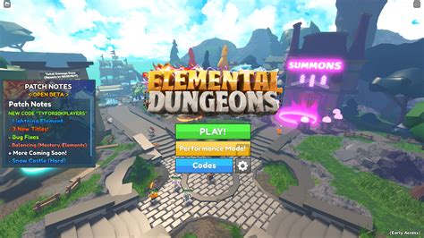 Codes Elemental Dungeons Juillet 2025 Roblox Gamewave