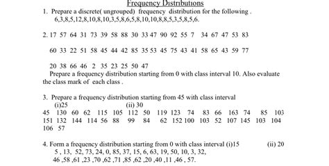 Solved Frequency Distributionsprepare A Discrete