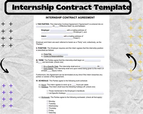 Internship Contract Template Employees And Students Internship
