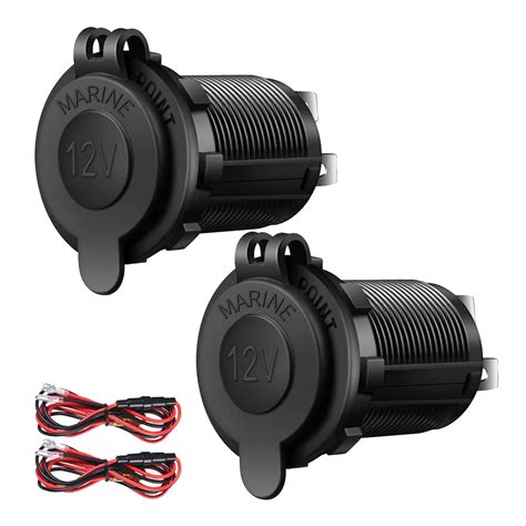 12v Cigarette Lighter Socket 2 Pack Car Marine