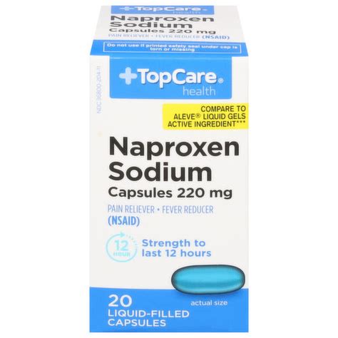 Topcare Naproxen Sodium 220 Mg Liquid Filled Capsules Brookshires