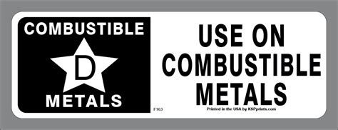 Extinguisher Classification D Label For Identifying Extinguishers