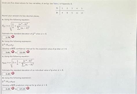 Solved Given Are Five Observations For Two Variables X And