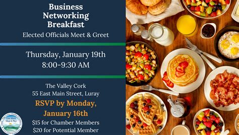 Business Networking Breakfast Elected Officials Meet And Greet Luray Page Chamber Of Commerce