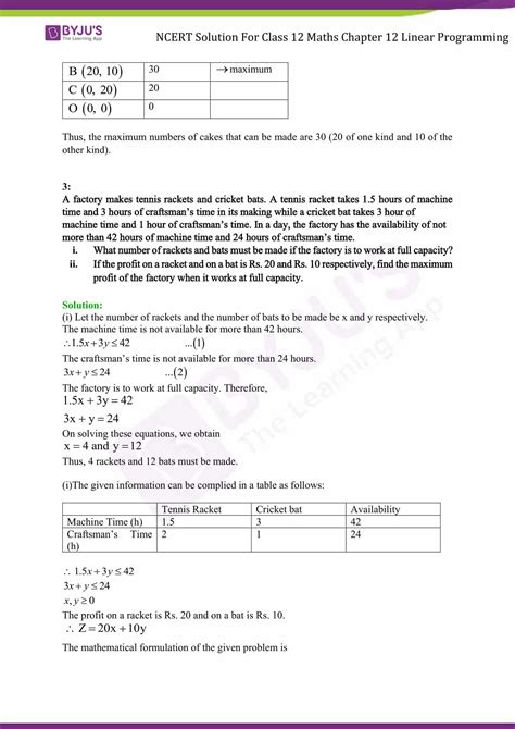 Ncert Solutions For Class 12 Maths Exercise 122 Chapter 12 Linear