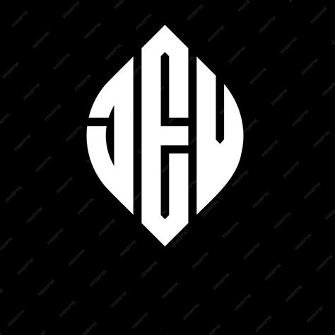 Diseño Del Logotipo De La Letra Del Círculo Jev Con Forma De Círculo Y