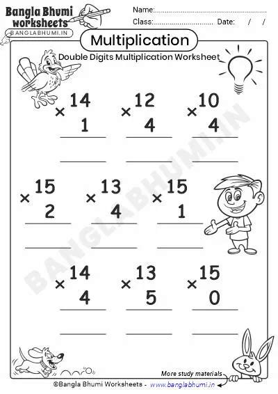 Free Printable Double Digit Multiplication Worksheets